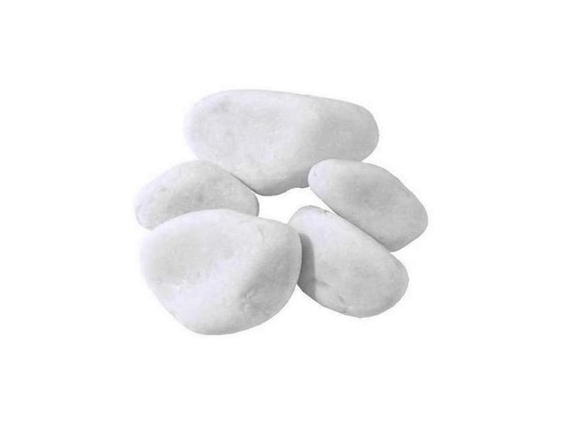 Metroquadrocasa Ciottoli di marmo Bianco Carrara in sacchi sassi ...