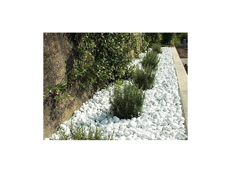 Metroquadrocasa Ciottoli di marmo Bianco Carrara in sacchi sassi ...